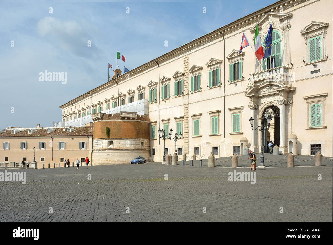 Quirinal Palace at the Piazza del Quirinale in Rome. Residence of the ...