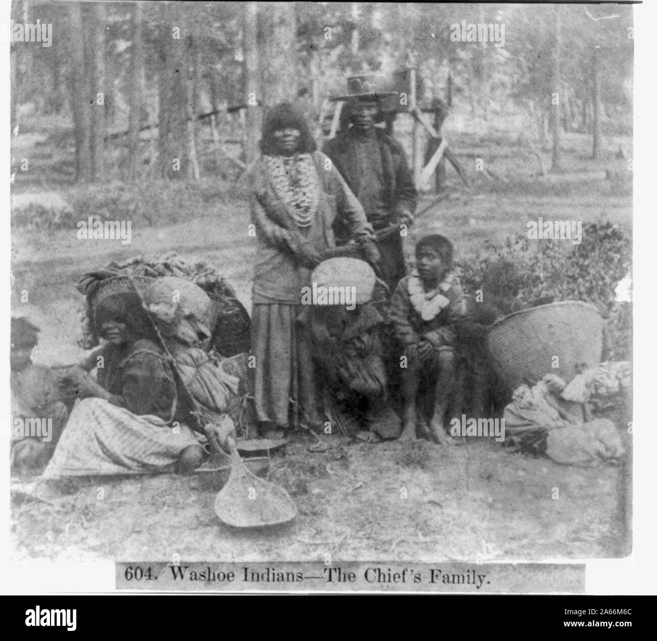 Washoe Indians--The Chief's Family Stock Photo - Alamy