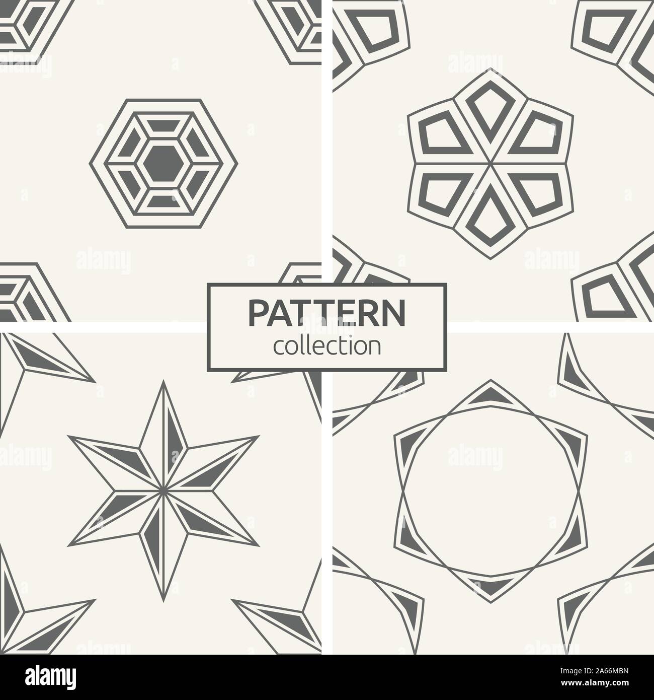 Set of four seamless patterns. Abstract geometric trendy vector ...