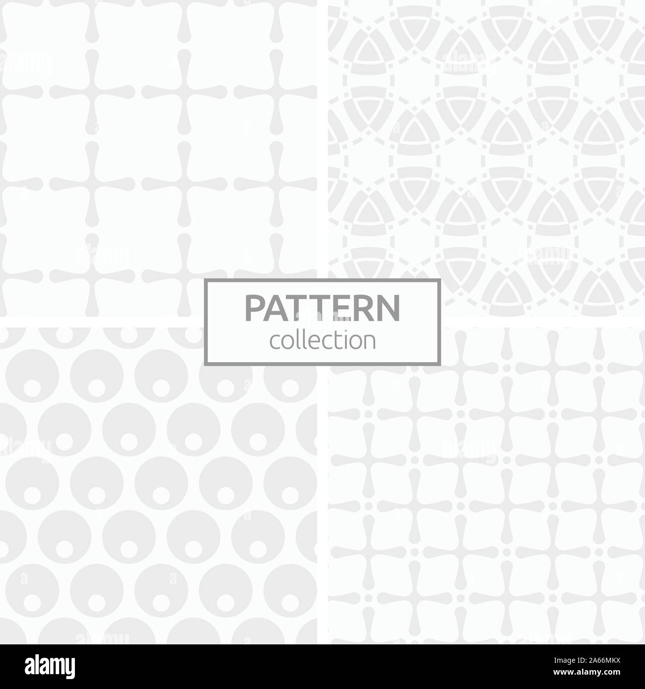 Set of four abstract geometric seamless patterns. Modern stylish ...