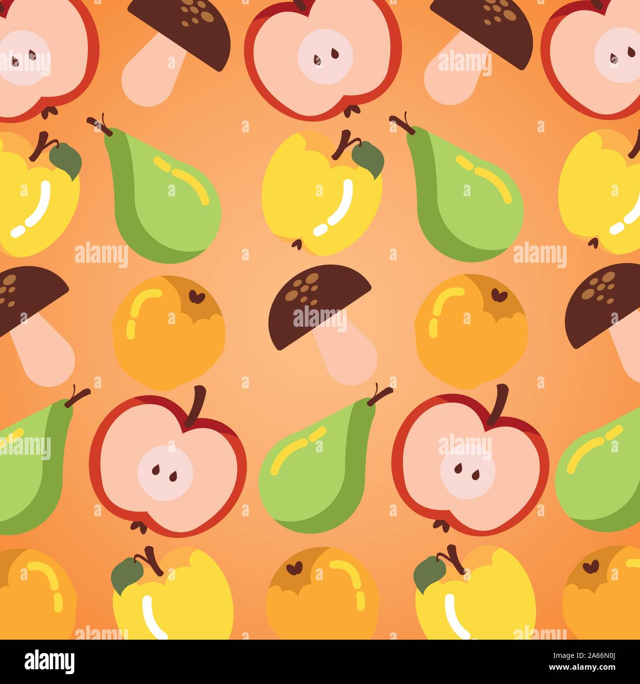 autumn season fruits pattern icons Stock Vector Image & Art - Alamy