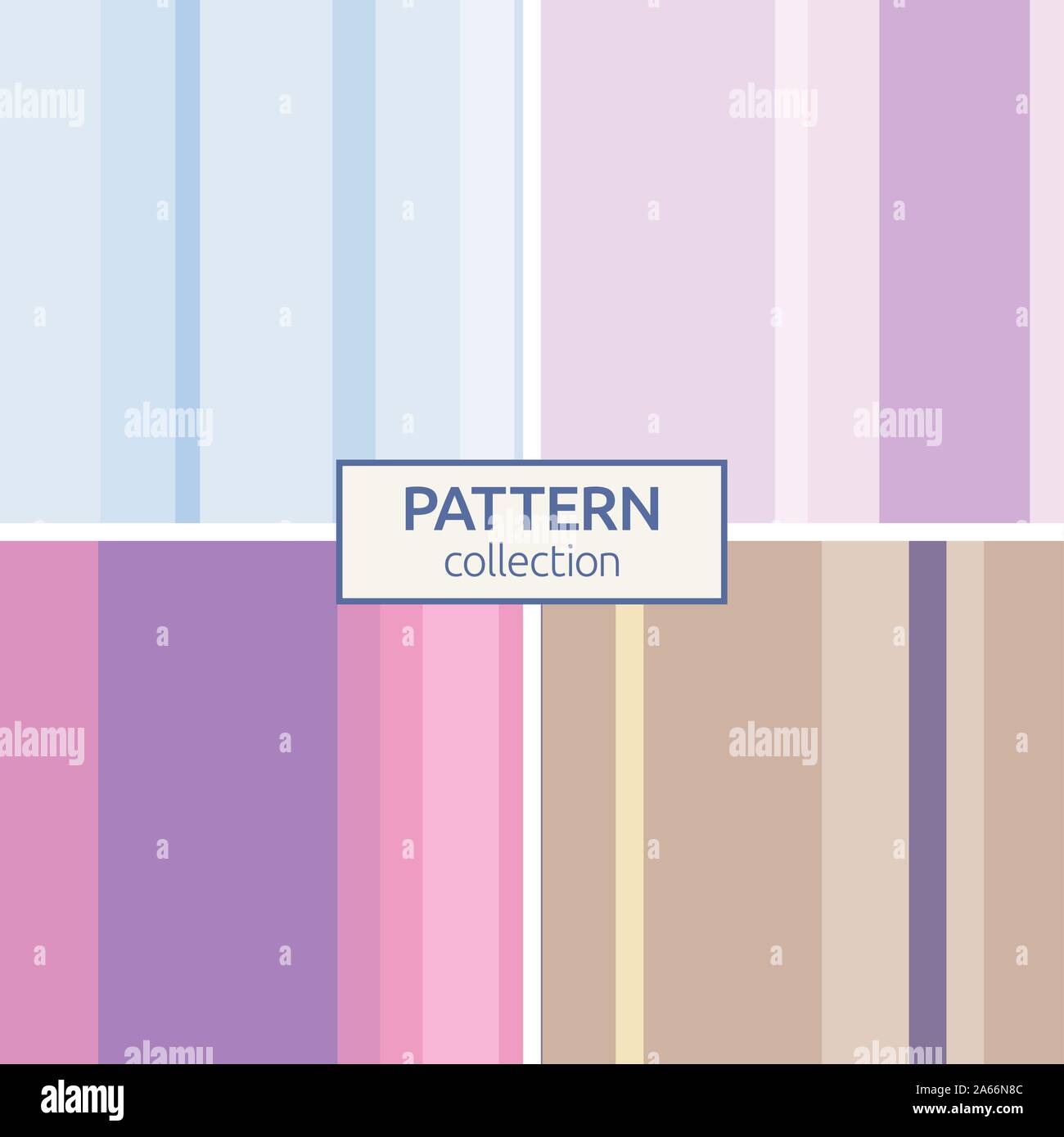 Set of four seamless fashion colorful patterns. Straight vertical ...