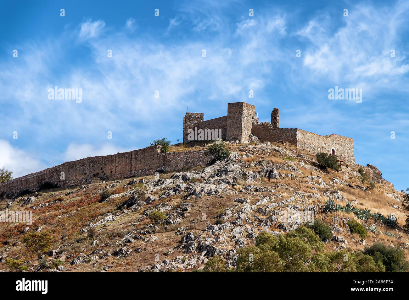 The Aracena castle built between the 13th and 15 centuries over the ...