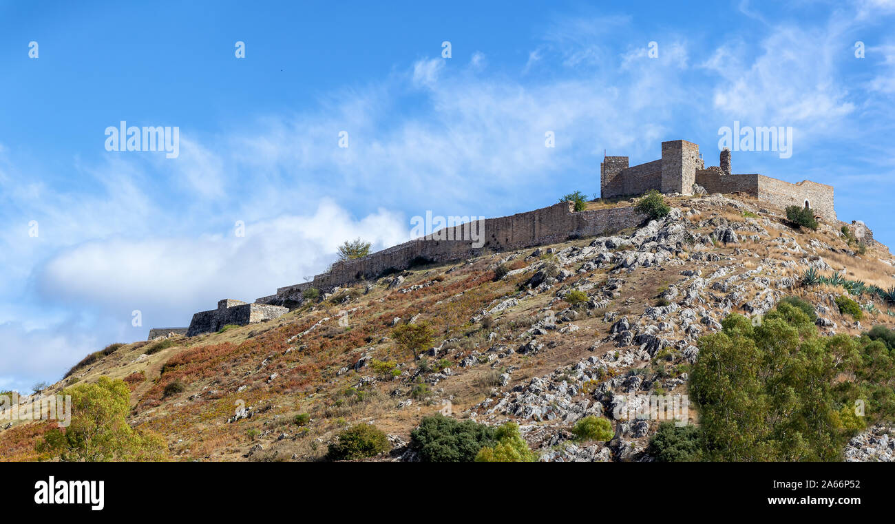 The Aracena castle built between the 13th and 15th centuries over the ...