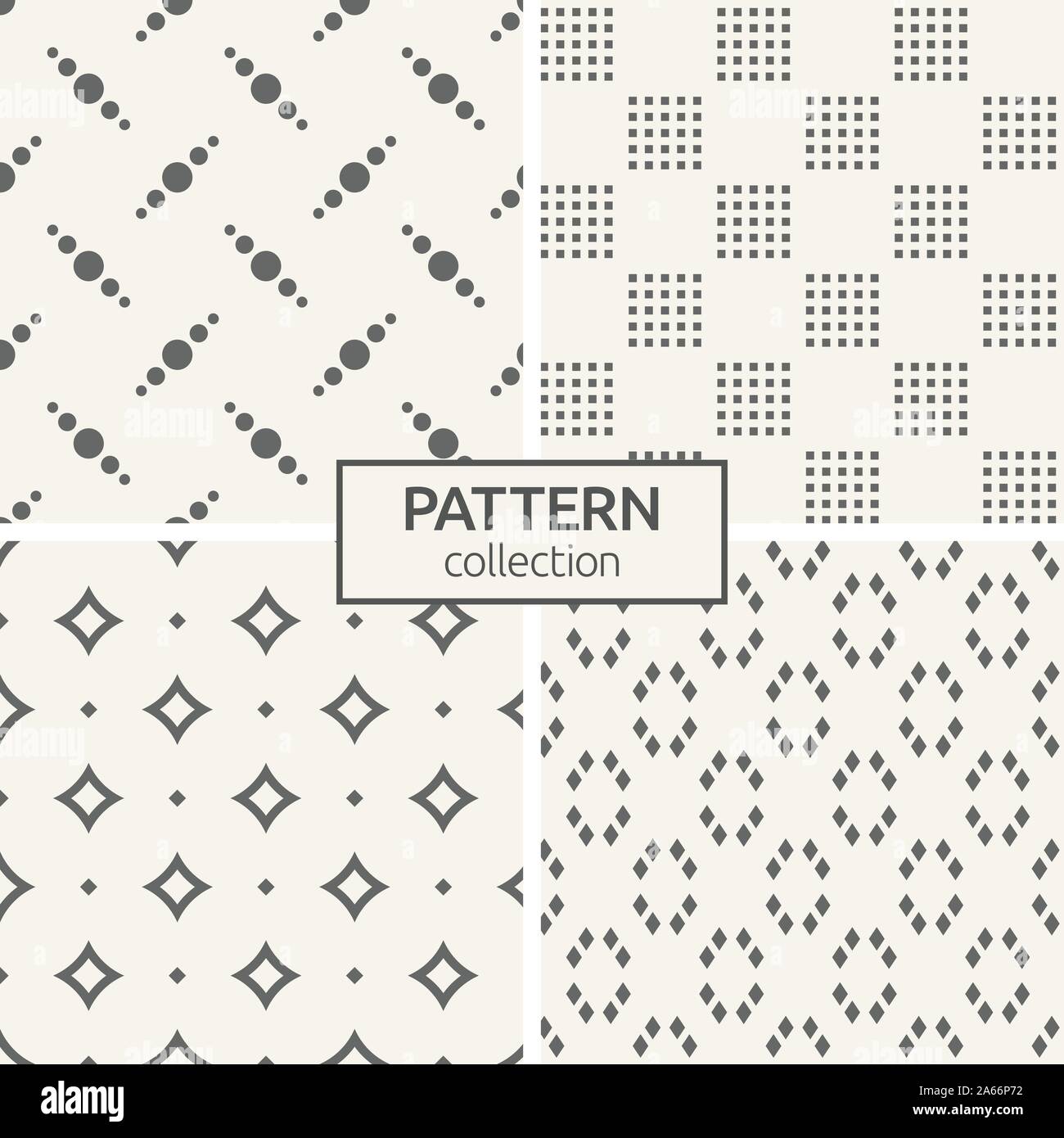 Set Of Four Seamless Patterns Abstract Geometric Vector Backgrounds Modern Stylish Textures Of
