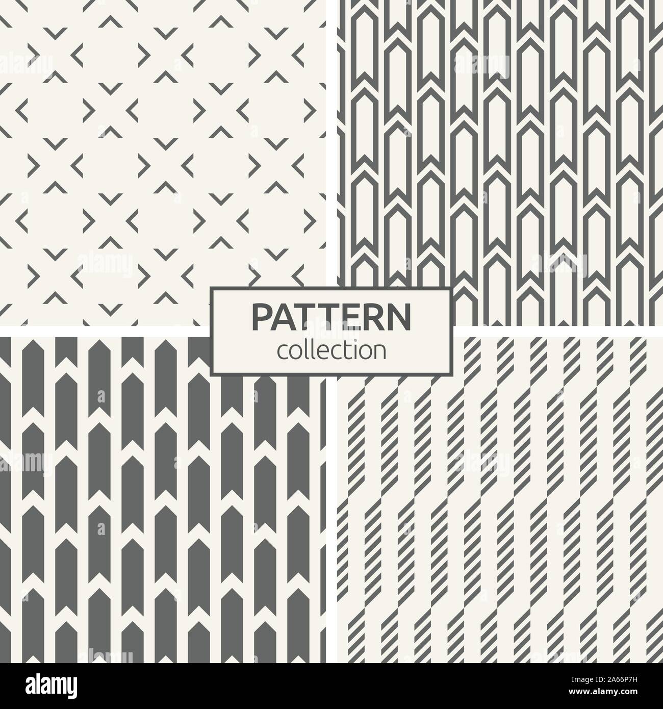 Set of four seamless patterns. Abstract geometric trendy vector ...