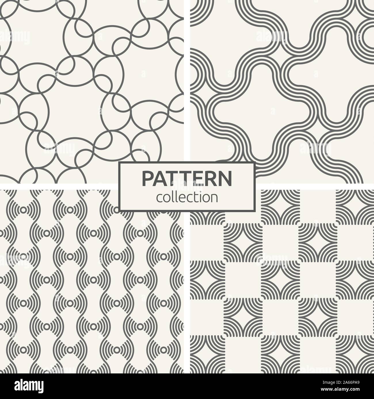 Set of four seamless patterns. Abstract geometrical trendy vector ...
