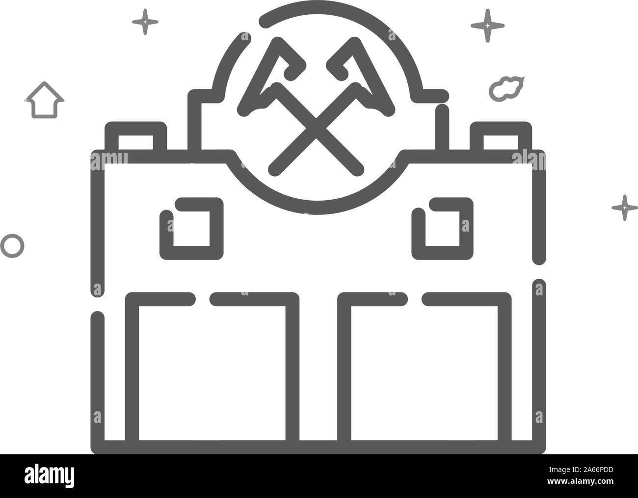 Fire Department simple vector line icon. Fire station symbol, pictogram ...