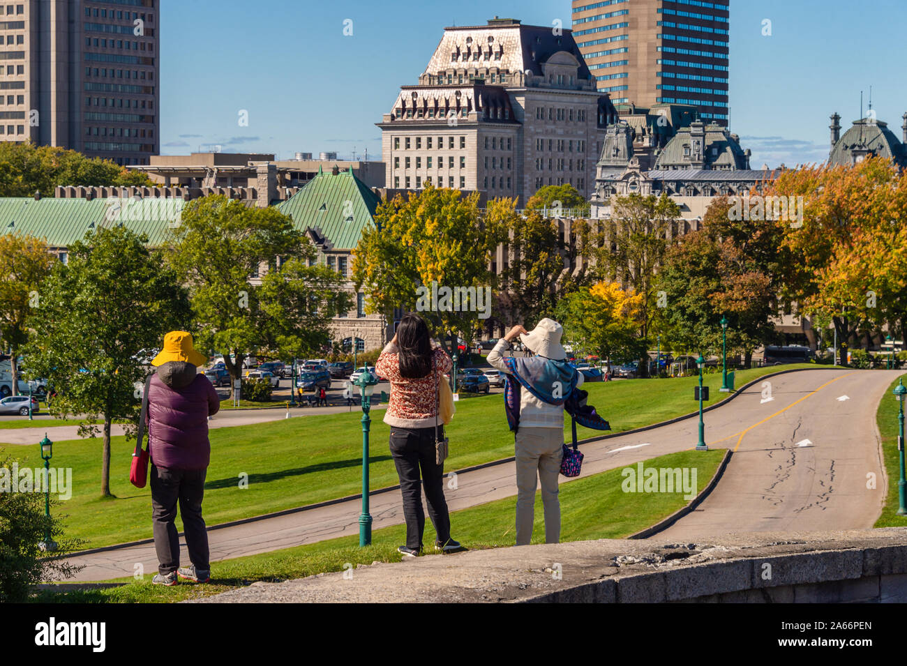Quebec City, CA - 5 October 2019 - Tourists visiting Quebec City ...