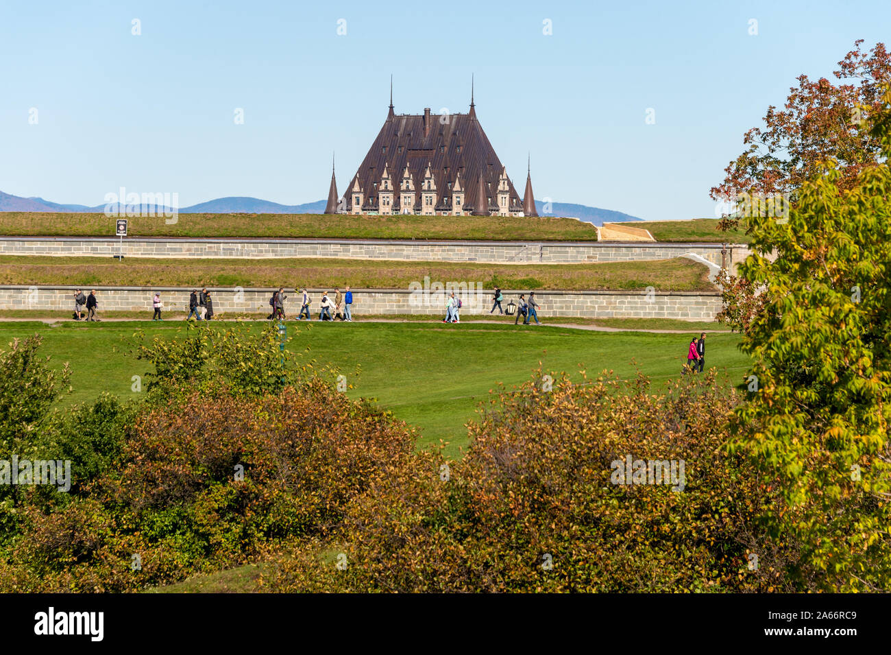 Quebec City, CA - 5 October 2019 - Tourists visiting Quebec City ...