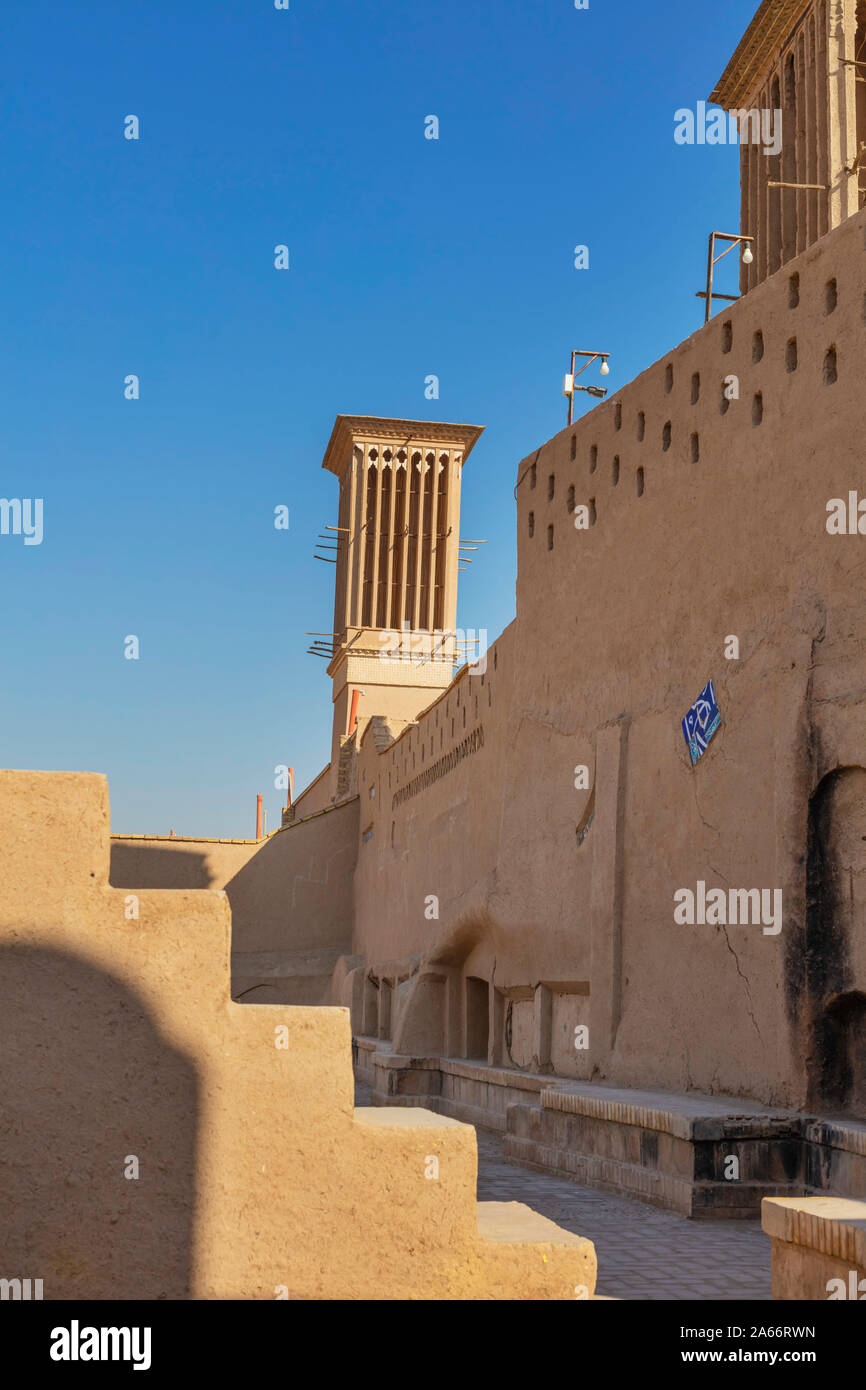 Windcatcher, windtower, badgir, Yazd, Yazd Province, Iran Stock Photo ...