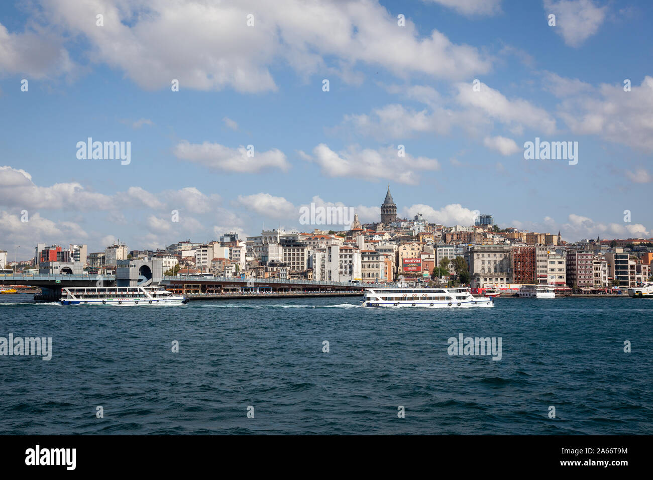 Istanbul and the Bosphorus River, leading to the Black Sea Stock Photo ...