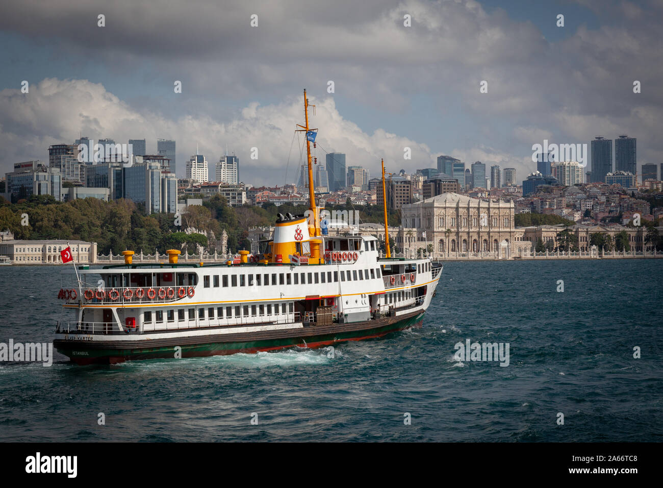 Istanbul and the Bosphorus River, leading to the Black Sea Stock Photo ...