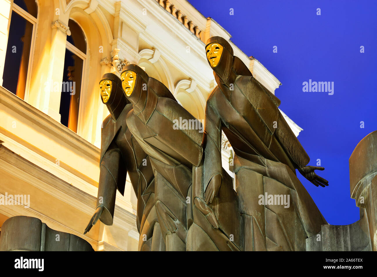The sculpture “Three Muses” by Stanislovas Kuzma crowning the main ...