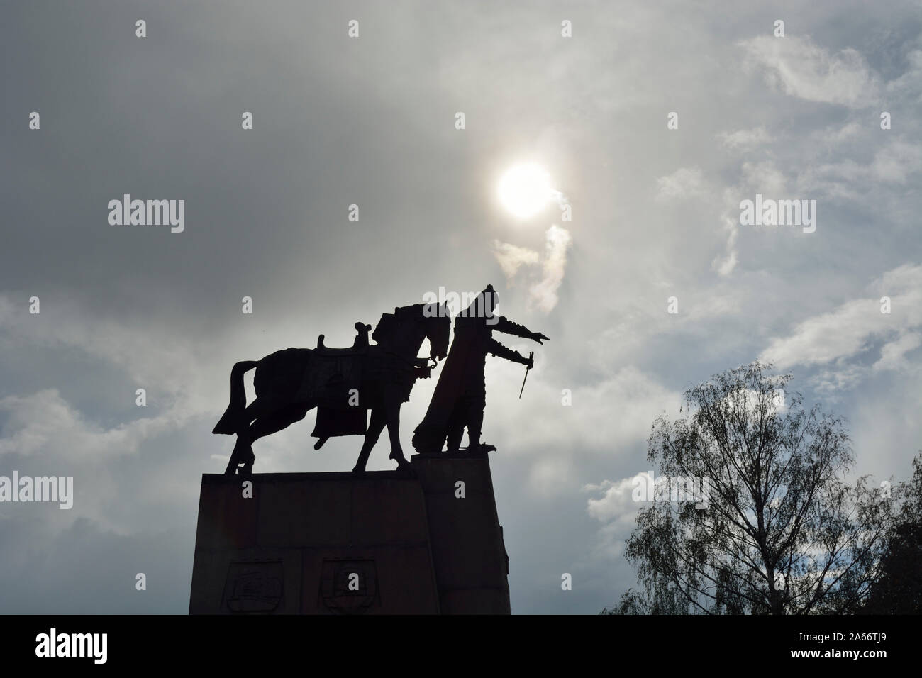 Statue of King Gediminas (1316-1341) created by sculptors Vytautas ...