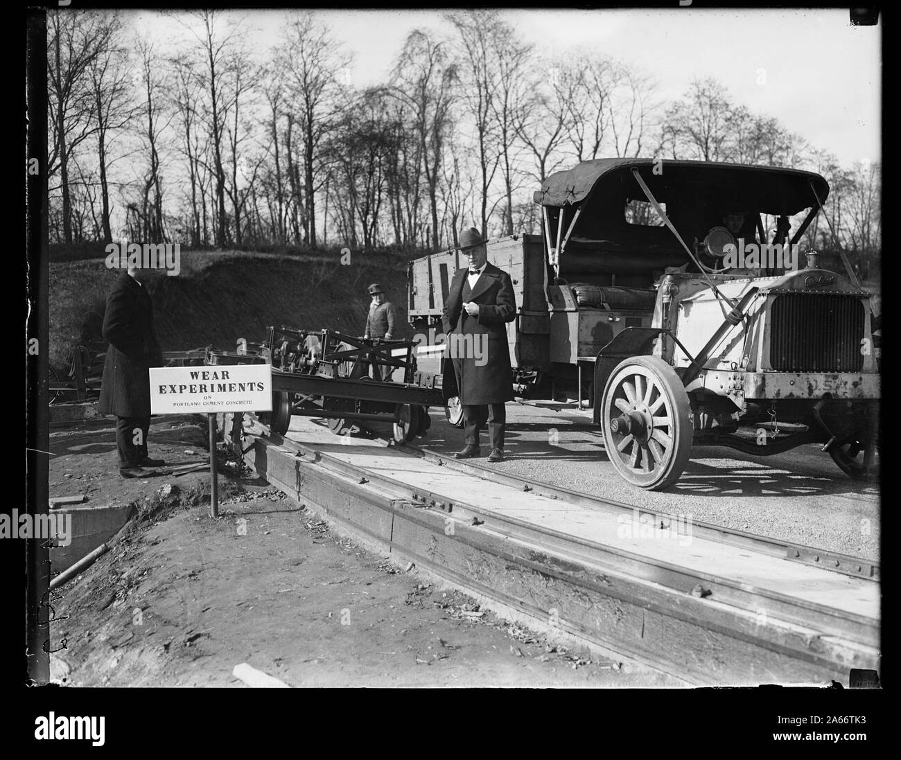 Wear experiments on Portland cement concrete Stock Photo - Alamy