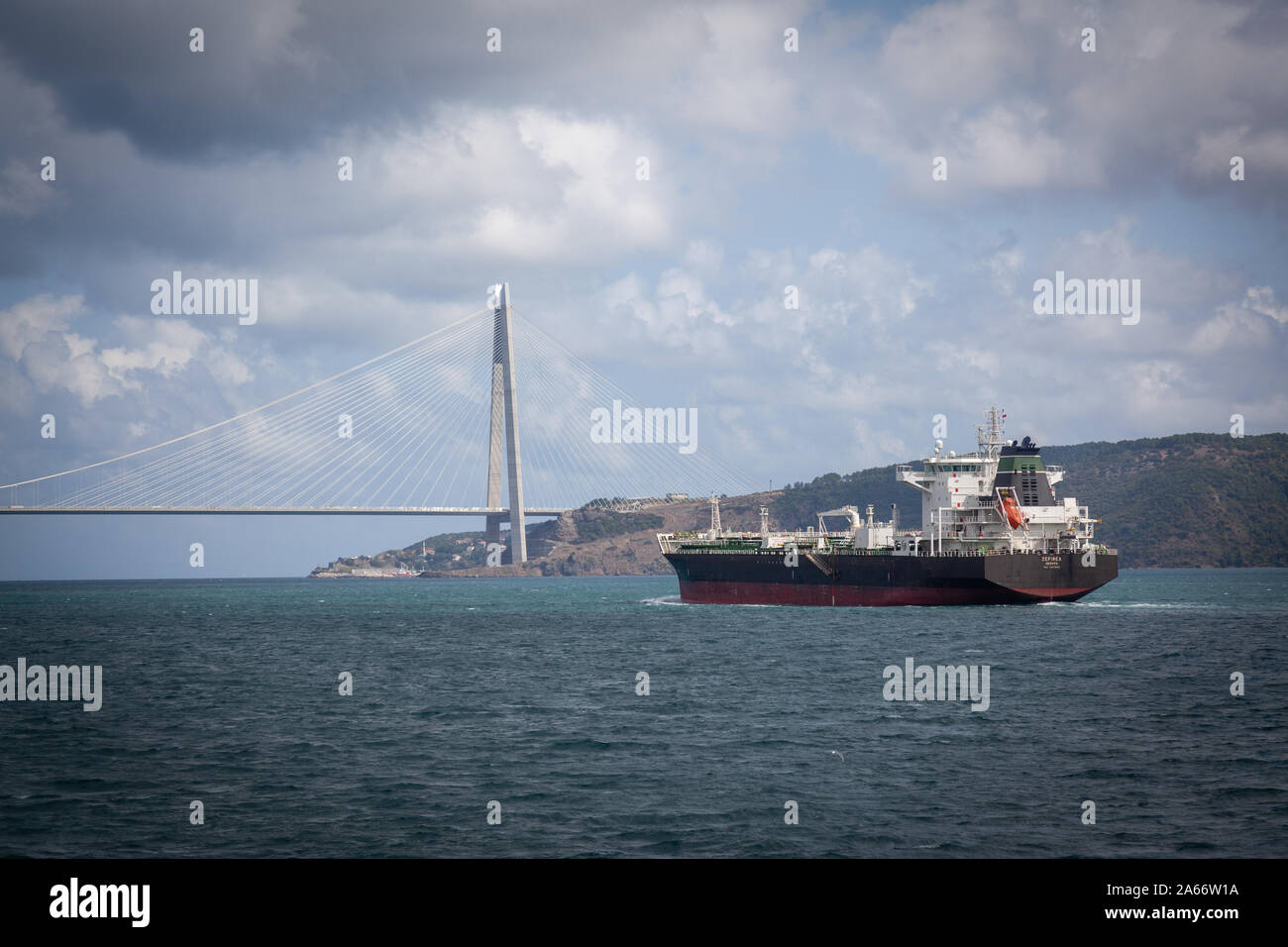 Istanbul and the Bosphorus River, leading to the Black Sea Stock Photo ...