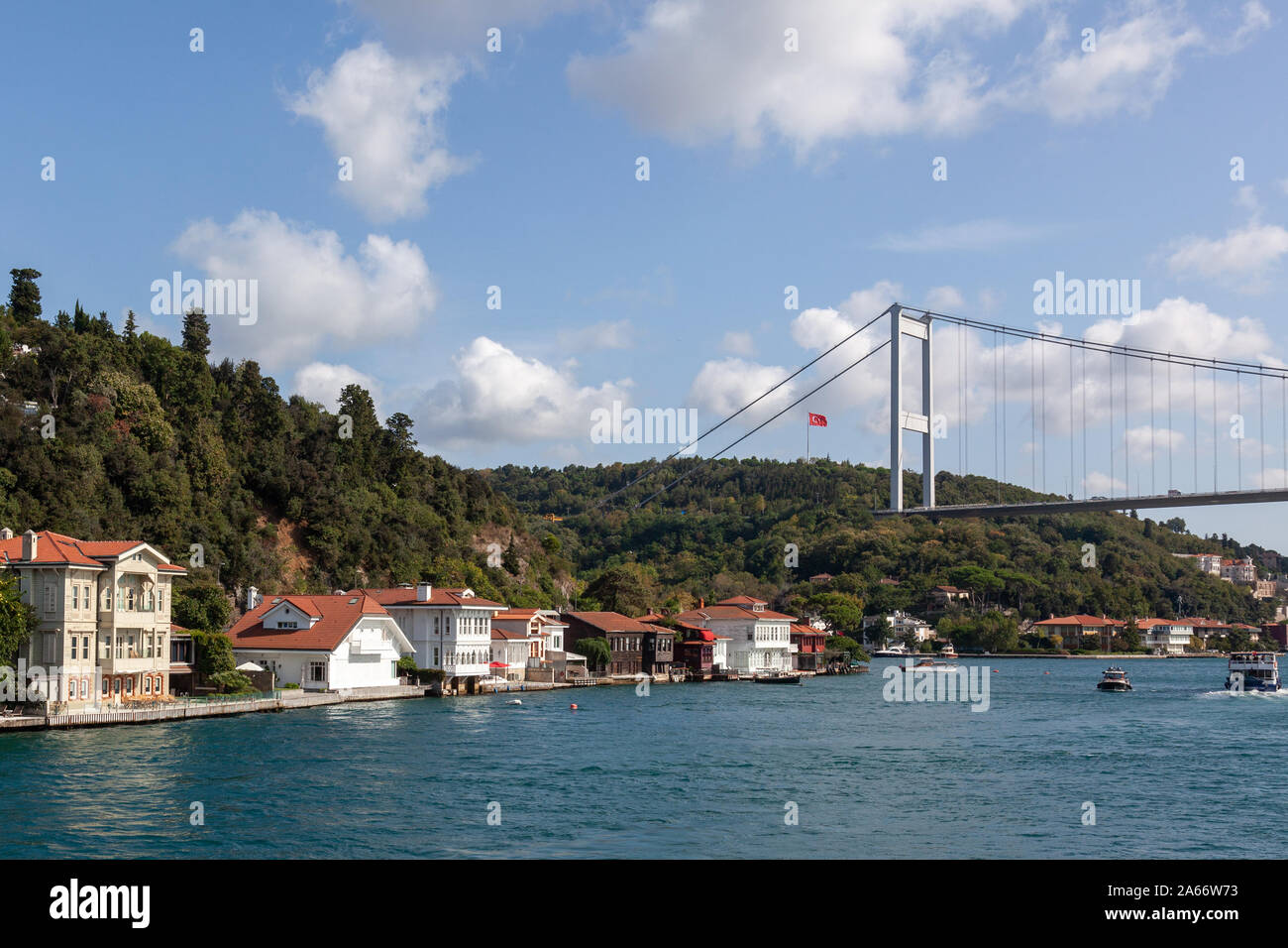 Istanbul and the Bosphorus River, leading to the Black Sea Stock Photo ...