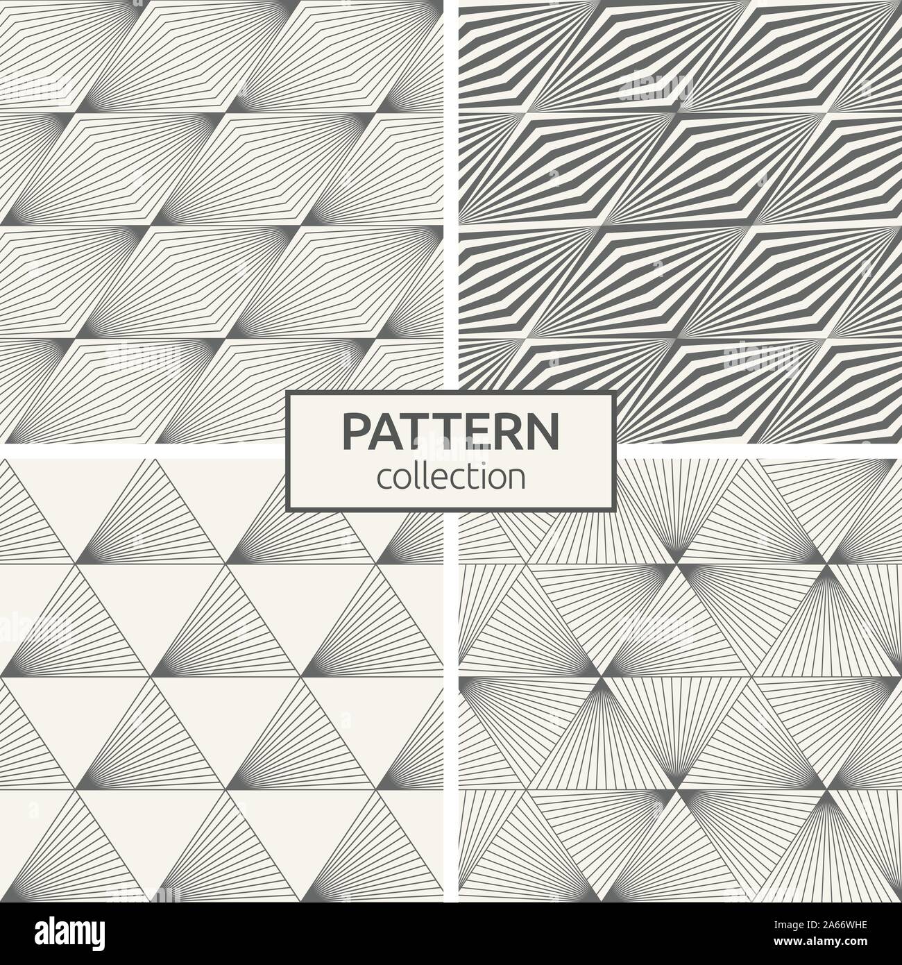 Set of four seamless patterns. Abstract geometrical trendy vector ...