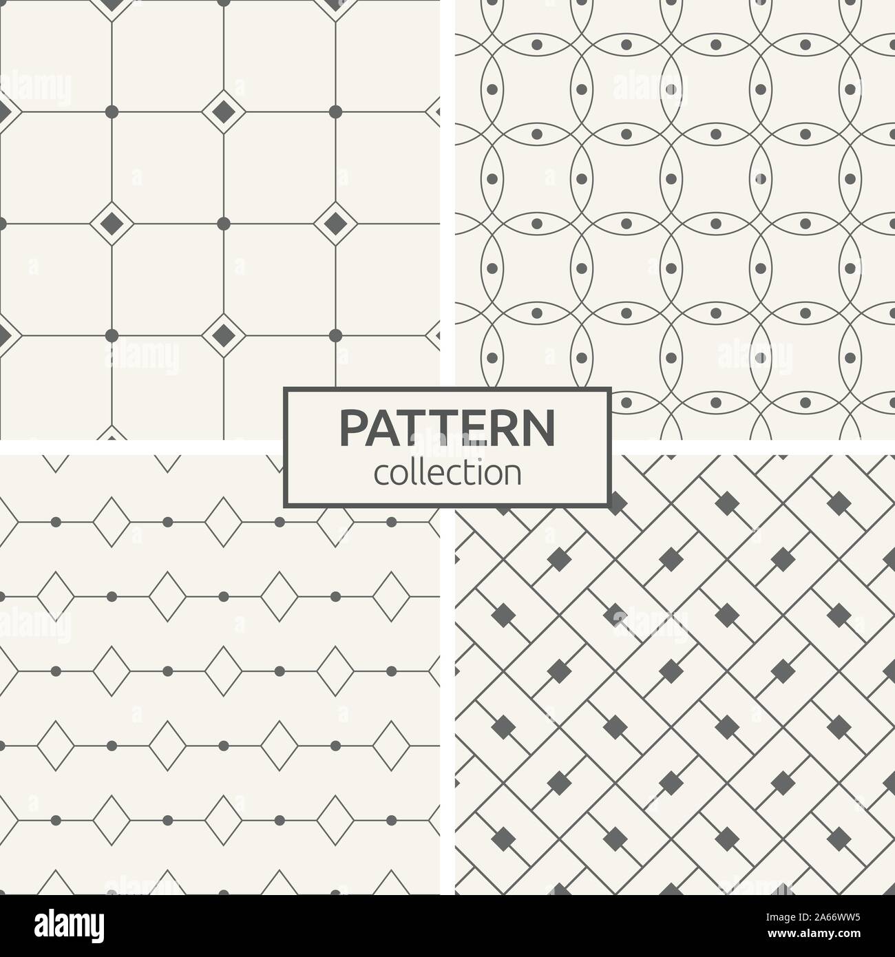 Set of four seamless patterns. Abstract geometrical trendy vector backgrounds. Modern stylish ...