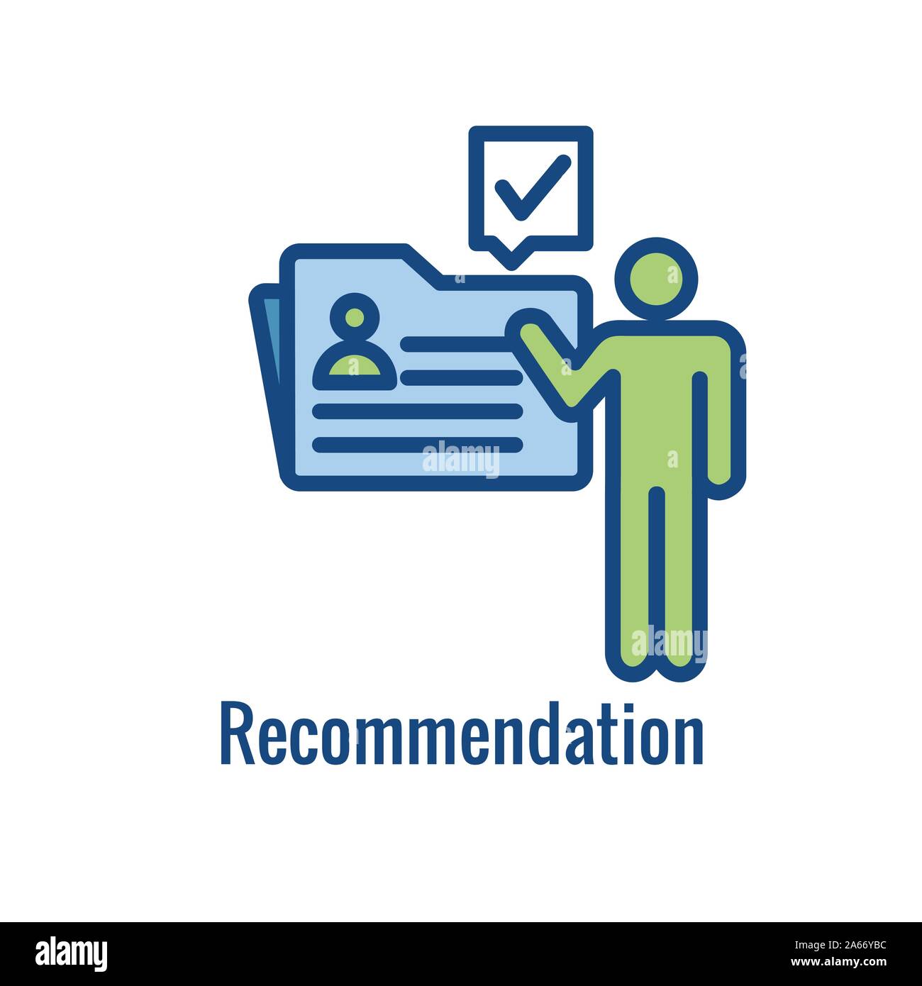 Employee Referral Process Icon w Networking, Recommendation, and ...
