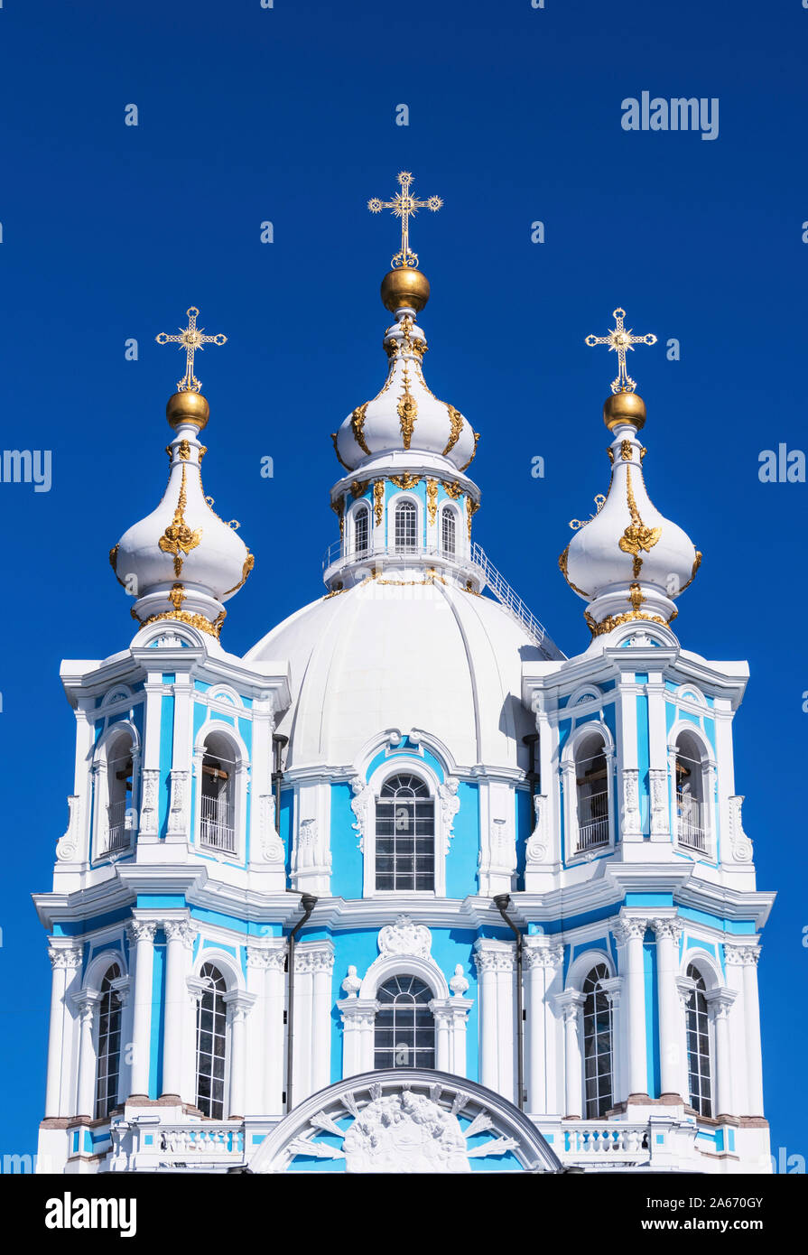 Smolny Cathedral (Sobor) by Francesco Bartolomeo Rastrelli, built ...