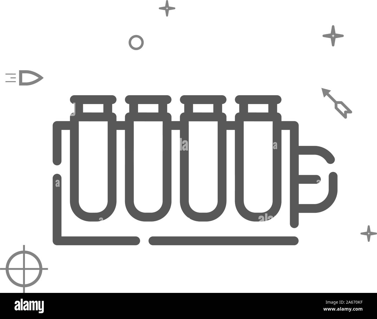 Bandolier simple vector line icon. Cartridge belt symbol, pictogram ...