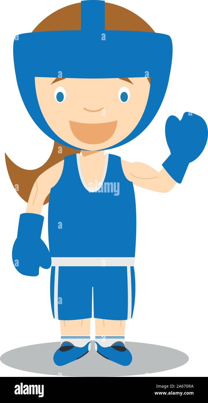 Woman boxing cartoon hi-res stock photography and images - Alamy