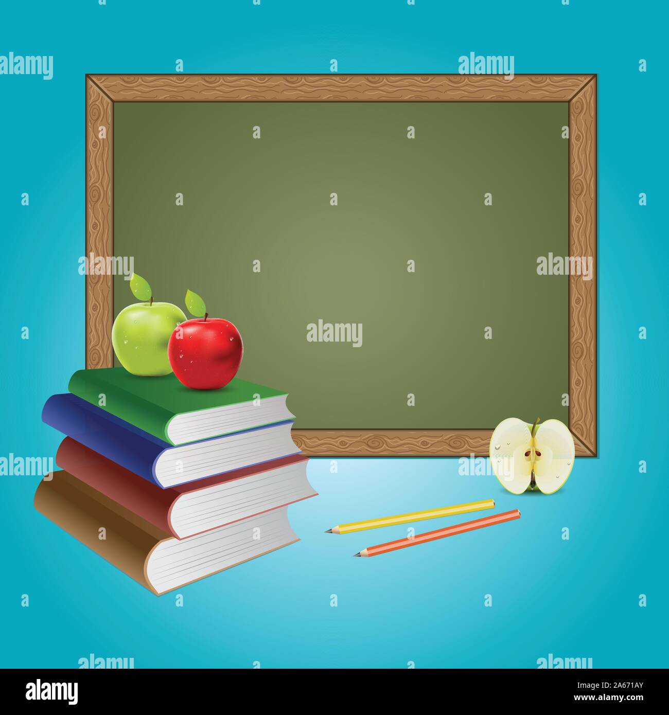 Chalkboard With Apple