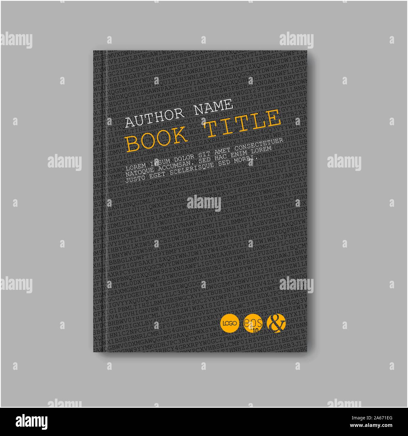 Modern Vector abstract brochure / book / flyer design template - dark ...