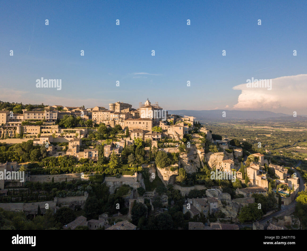 Aerial View of Gordes Village, Provence, France Stock Photo - Alamy