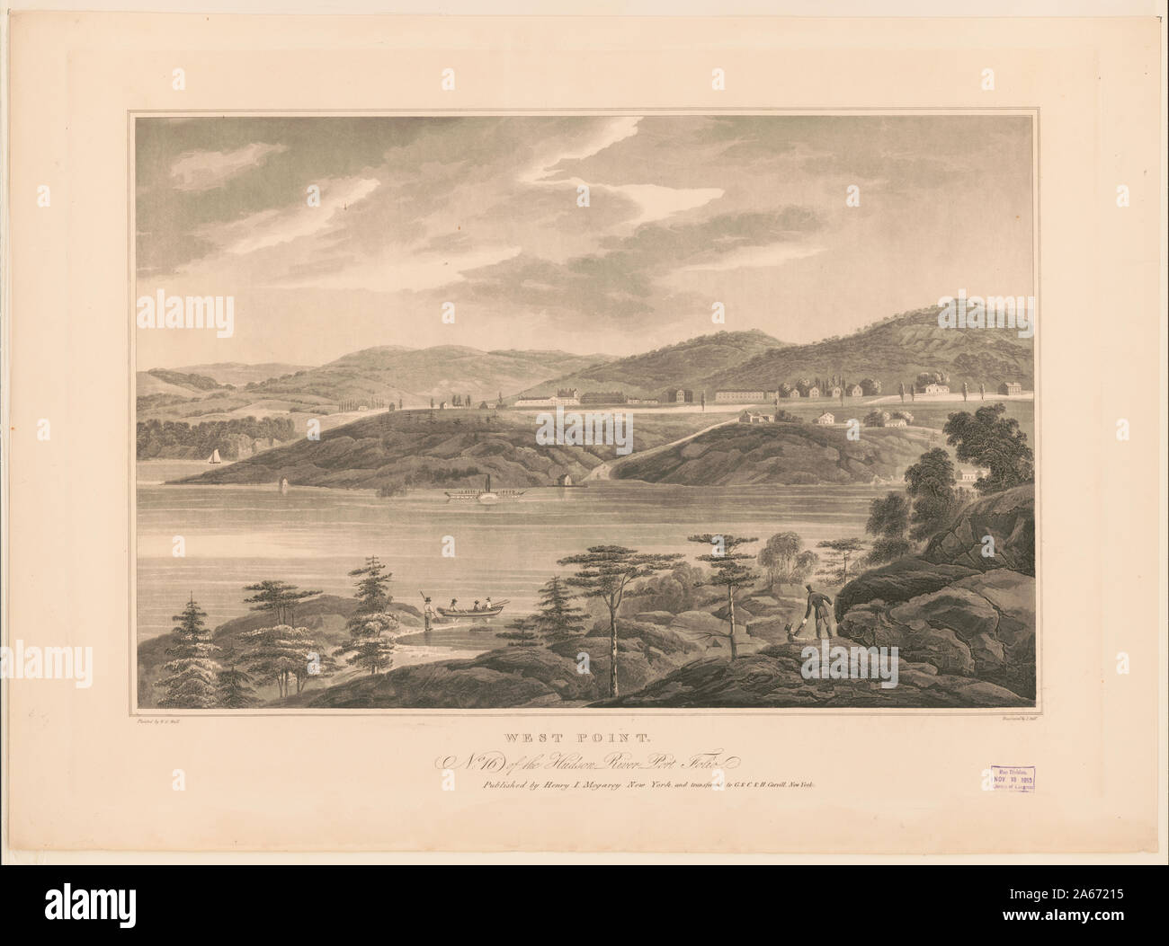 West Point / painted by W.G. Wall ; engraved by I. Hill Stock Photo - Alamy