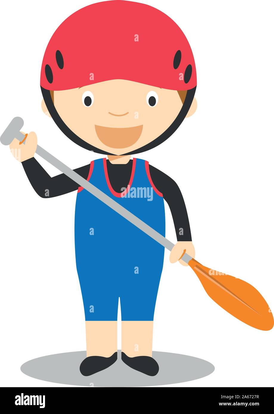 Sports cartoon vector illustrations: Canoe Slalom Stock Vector Image ...