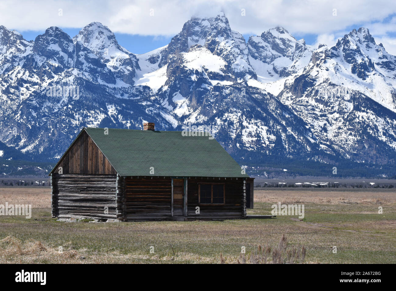 Cabin at Mormon Row Stock Photo - Alamy
