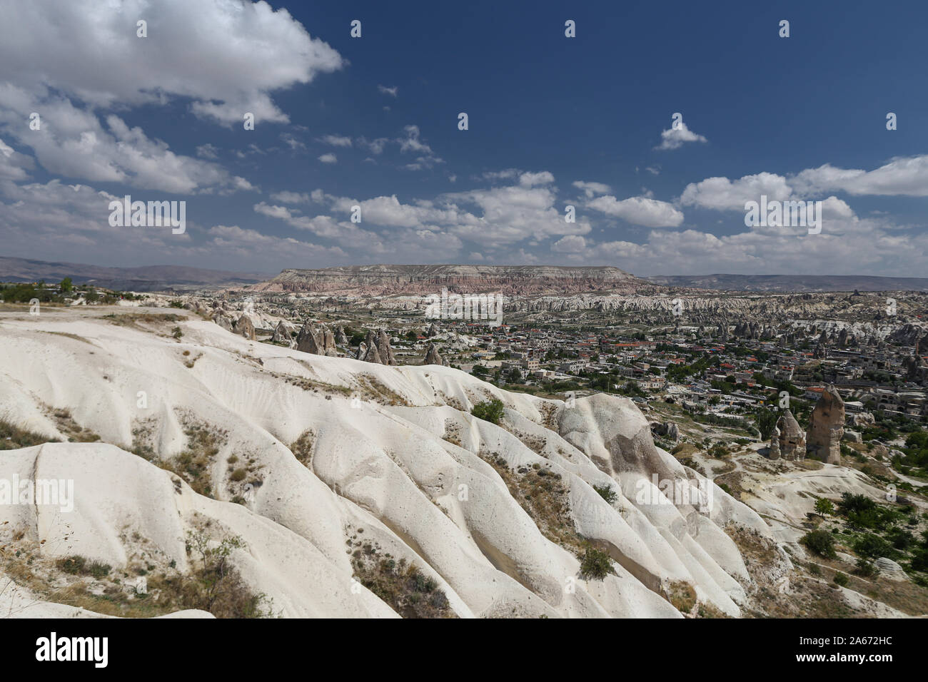 Rock Formations in Valleys of Cappadocia, Nevsehir City, Turkey Stock ...