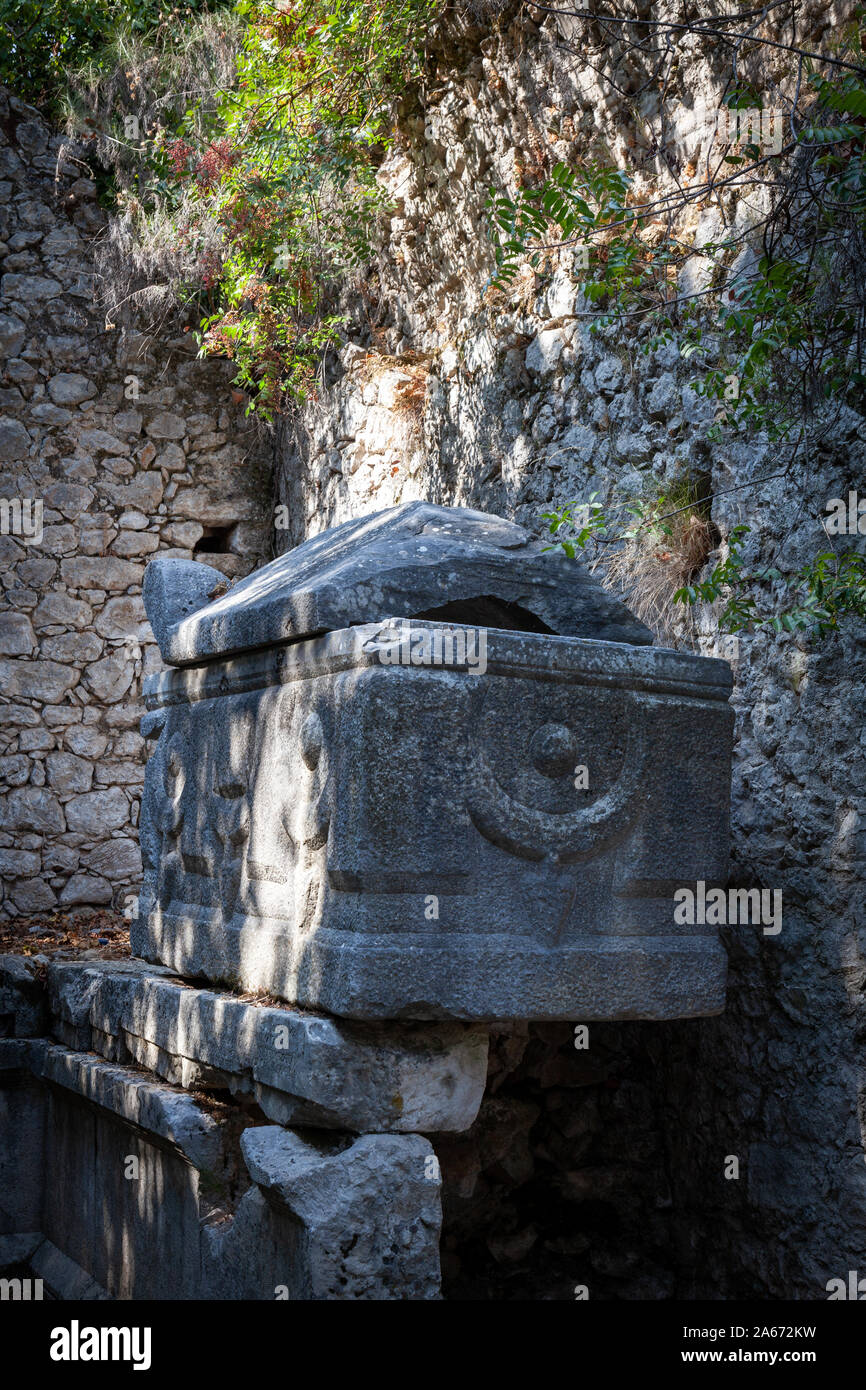 The ruins of the ancient city of Olympos in Turkey Stock Photo - Alamy