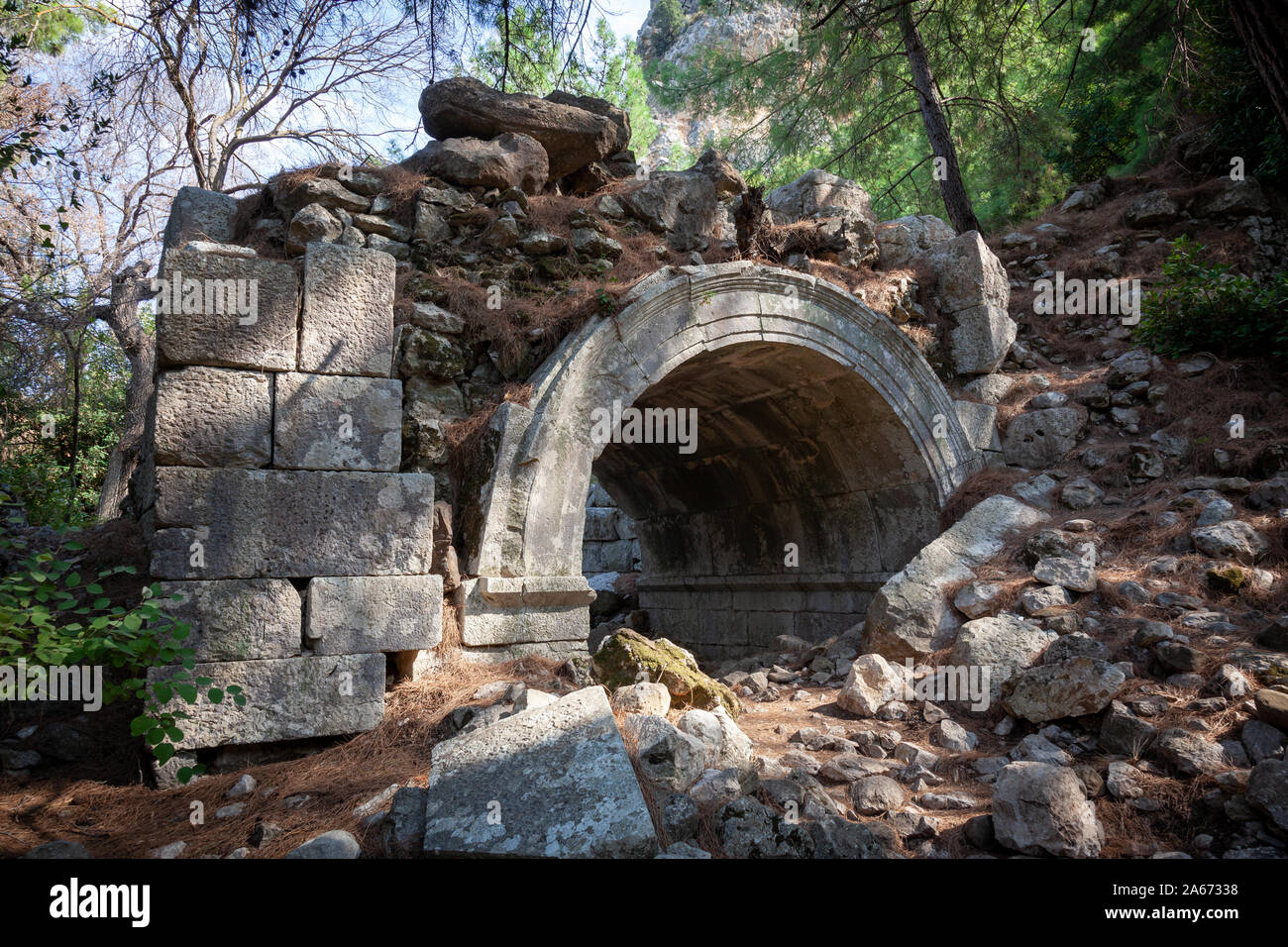 The ruins of the ancient city of Olympos in Turkey Stock Photo - Alamy