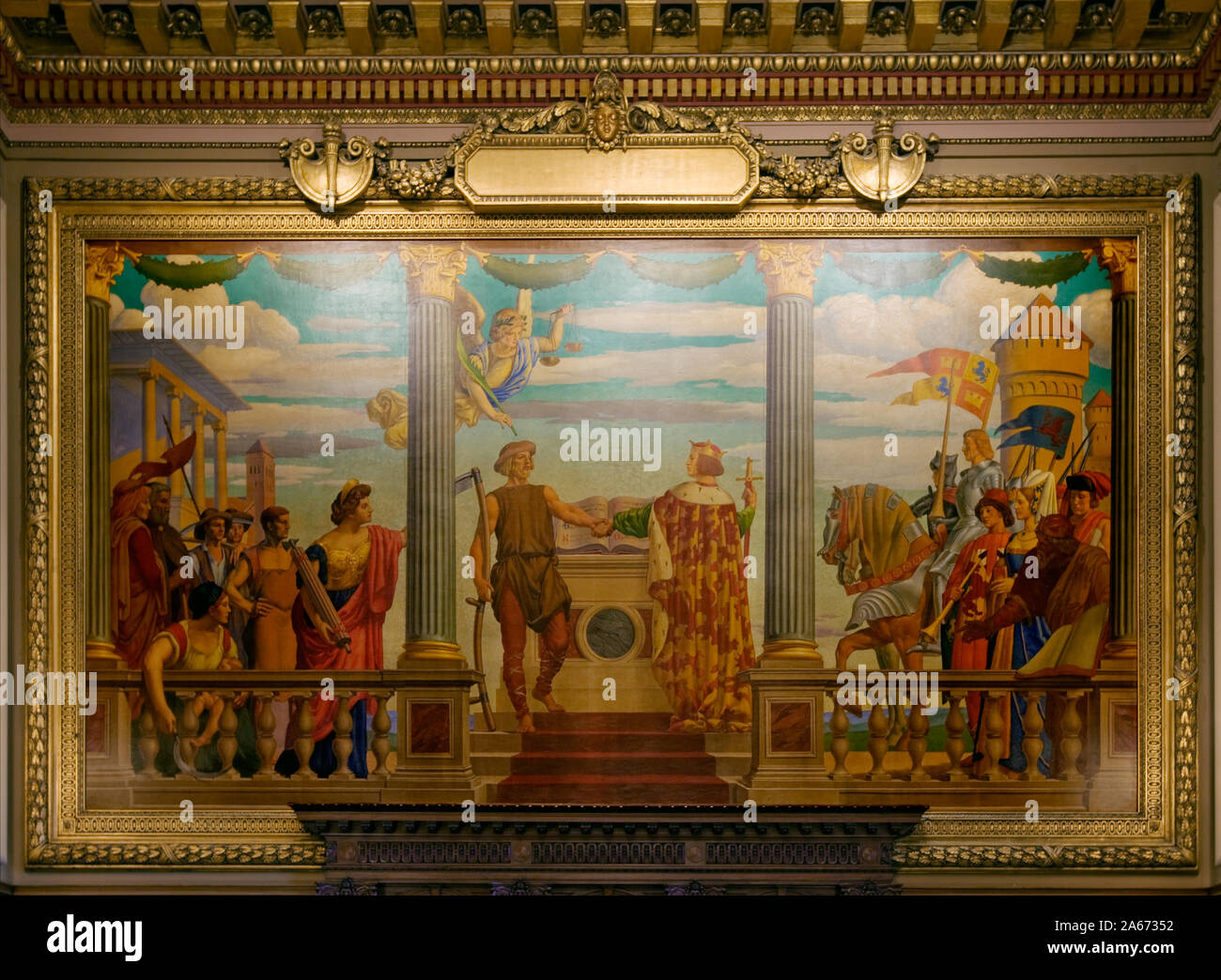 West courtroom mural, Howard M. Metzenbaum U.S. Courthouse, Cleveland ...