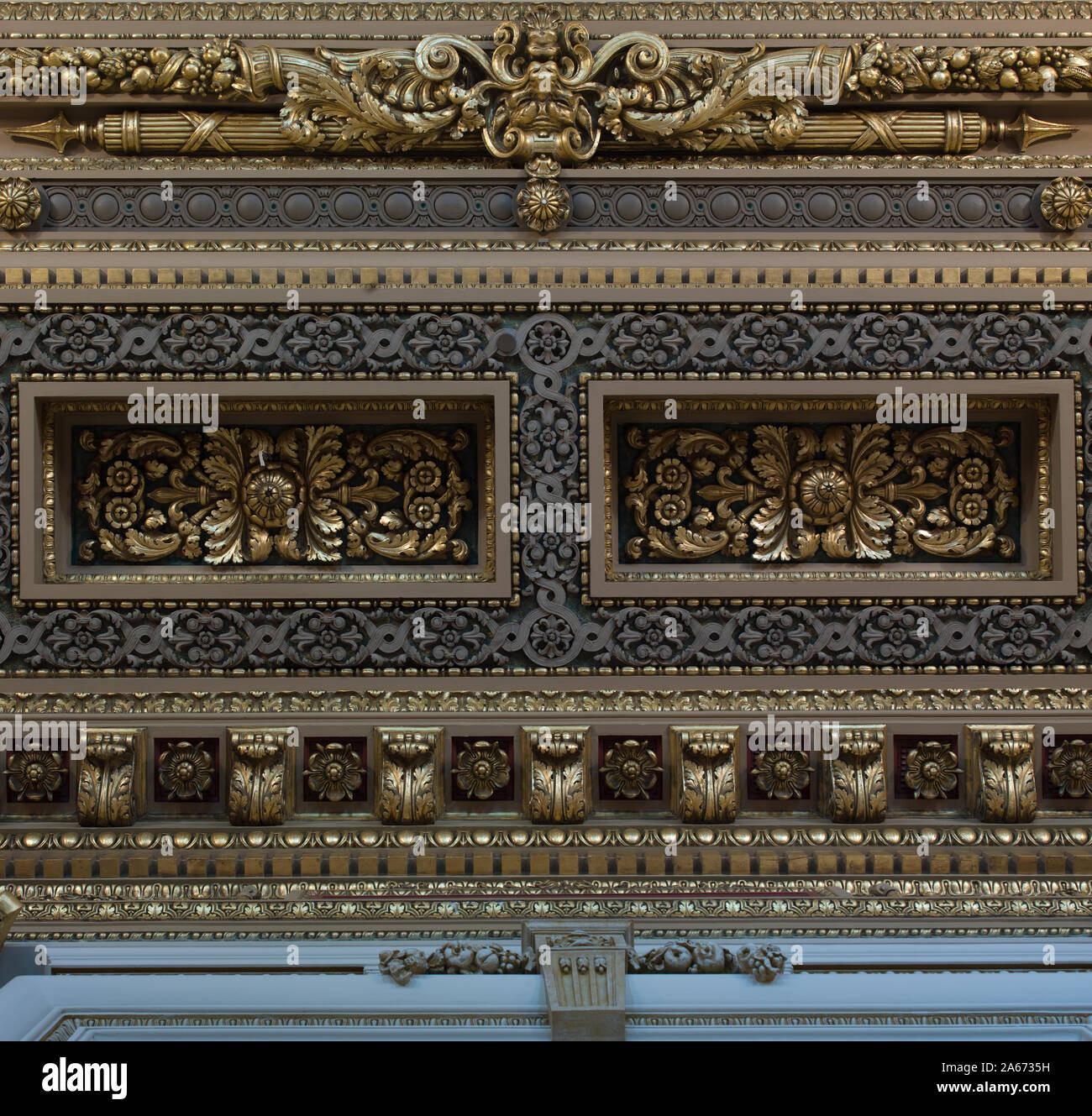 West courtroom, ceiling detail, Howard M. Metzenbaum U.S. Courthouse ...