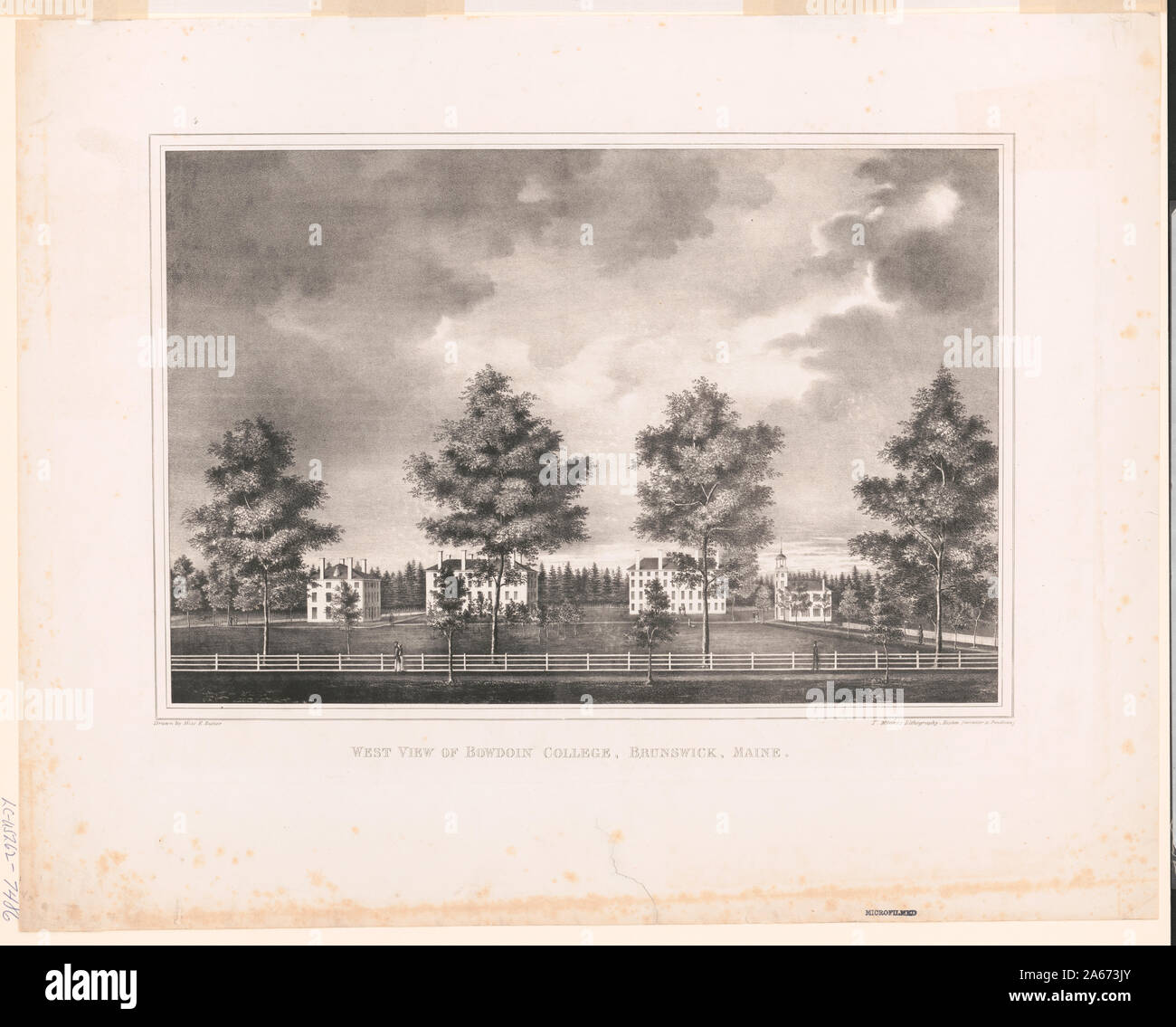 West view of Bowdoin College, Brunswick, Maine Stock Photo - Alamy