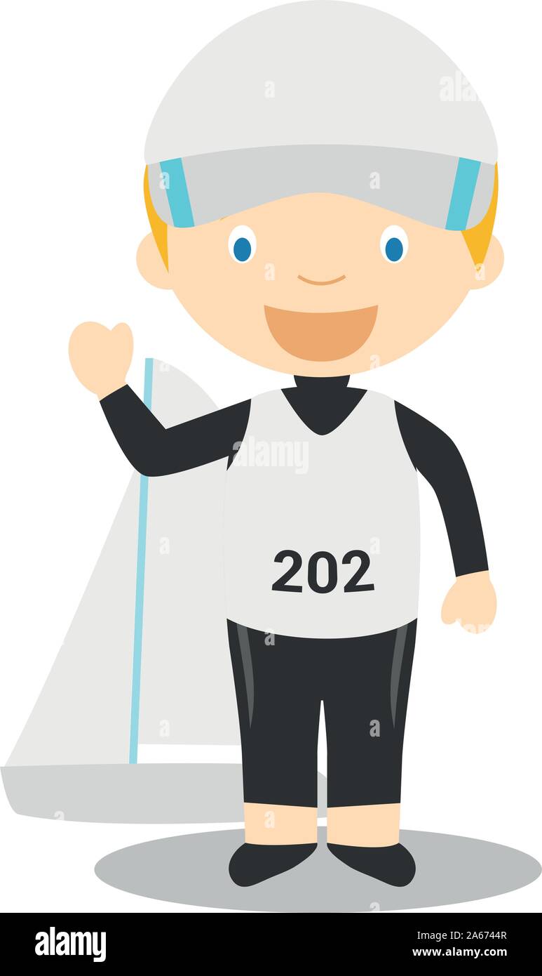 Sports cartoon vector illustrations: Sailing Stock Vector Image & Art ...