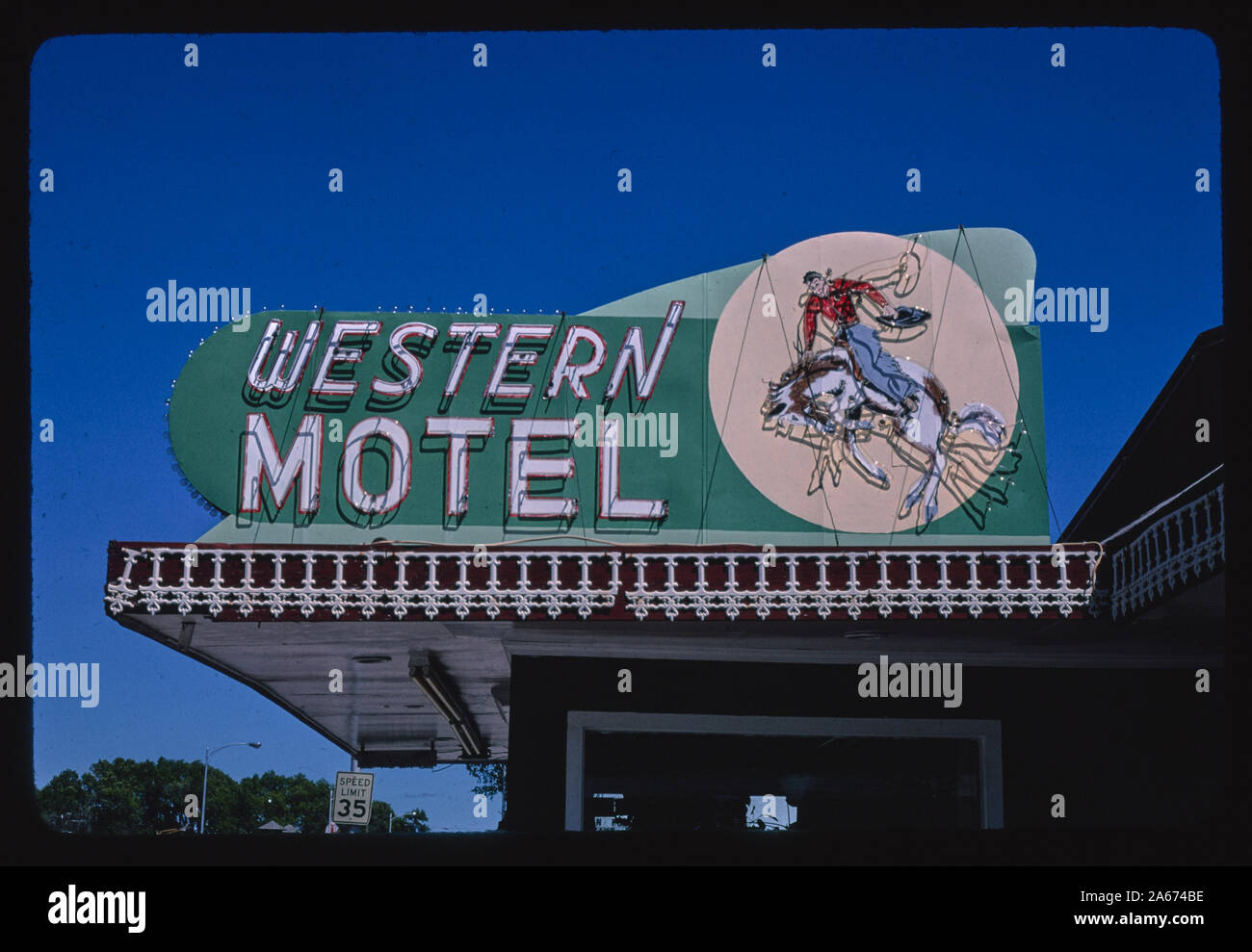 Western Motel sign, North Platte, Nebraska Stock Photo - Alamy