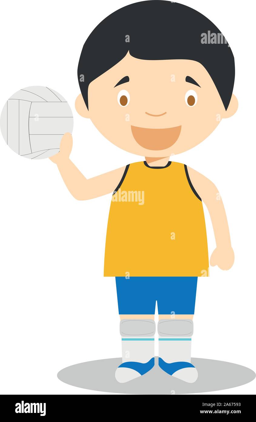 Sports cartoon vector illustrations: Voleyball Stock Vector Image & Art ...