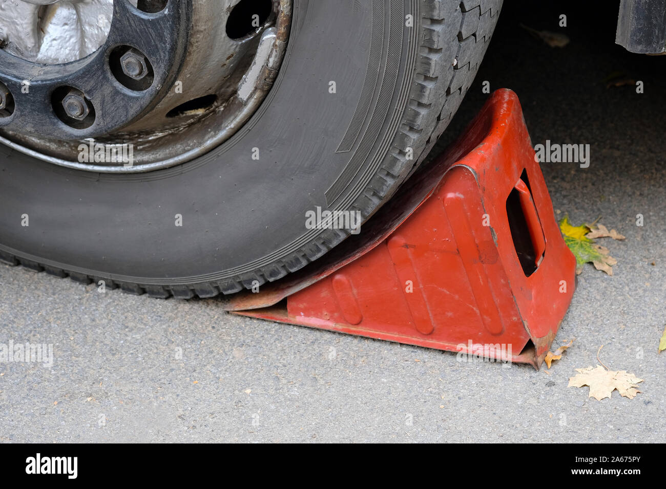 Wheel chock hi-res stock photography and images - Alamy