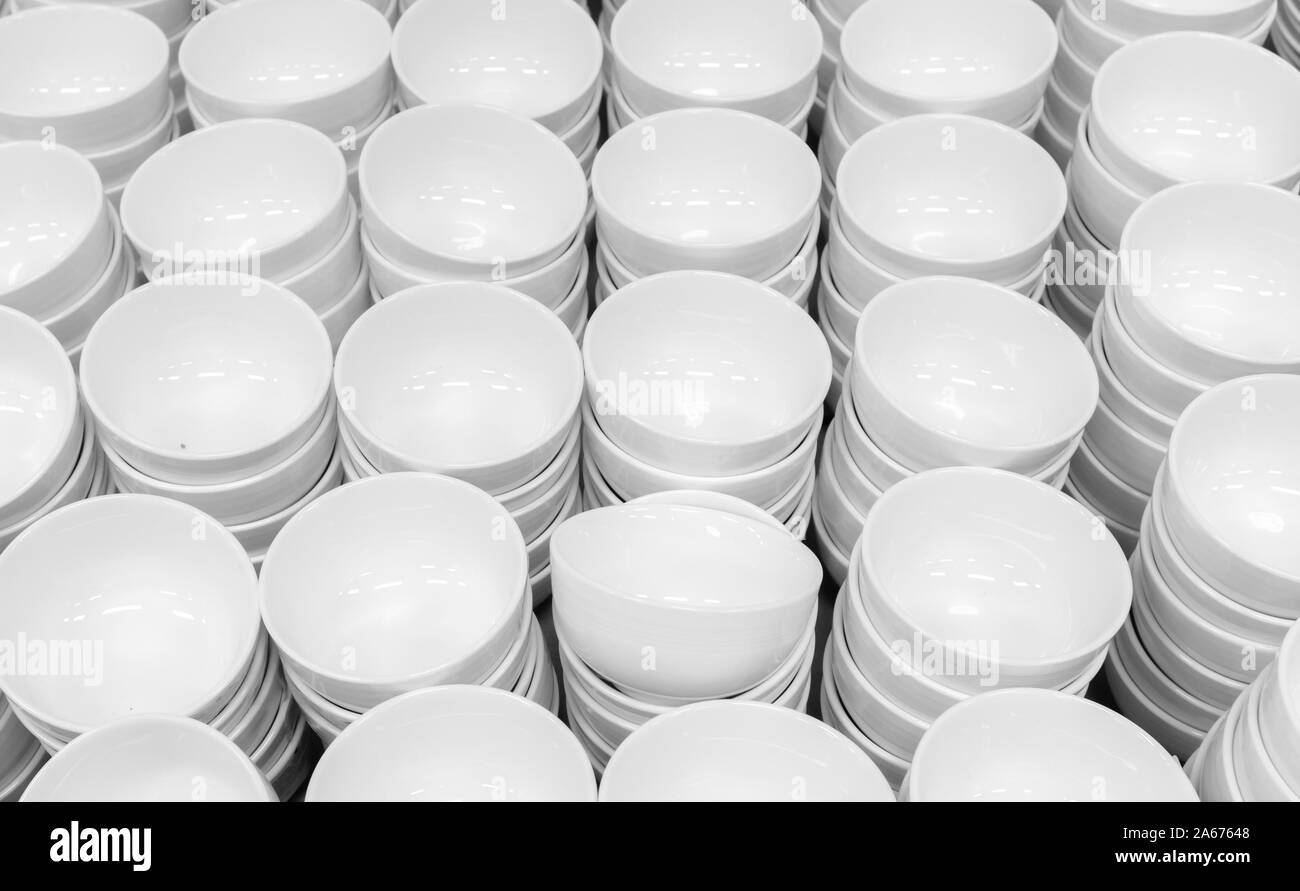 white color China ceramics market daily porcelain Stock Photo - Alamy