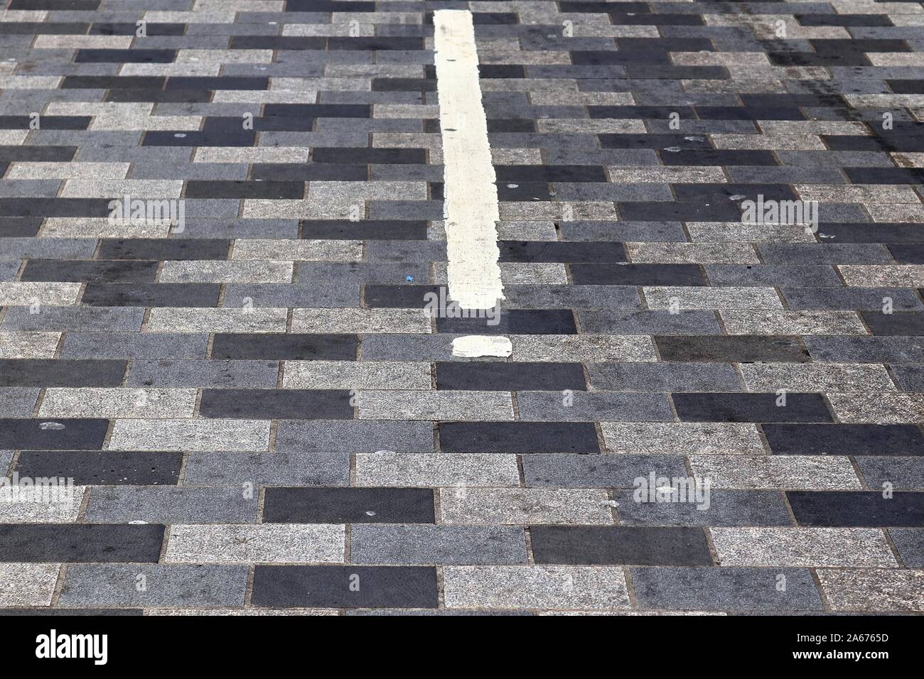 Highly detaled close up view on cobblestone textues with perspective in ...
