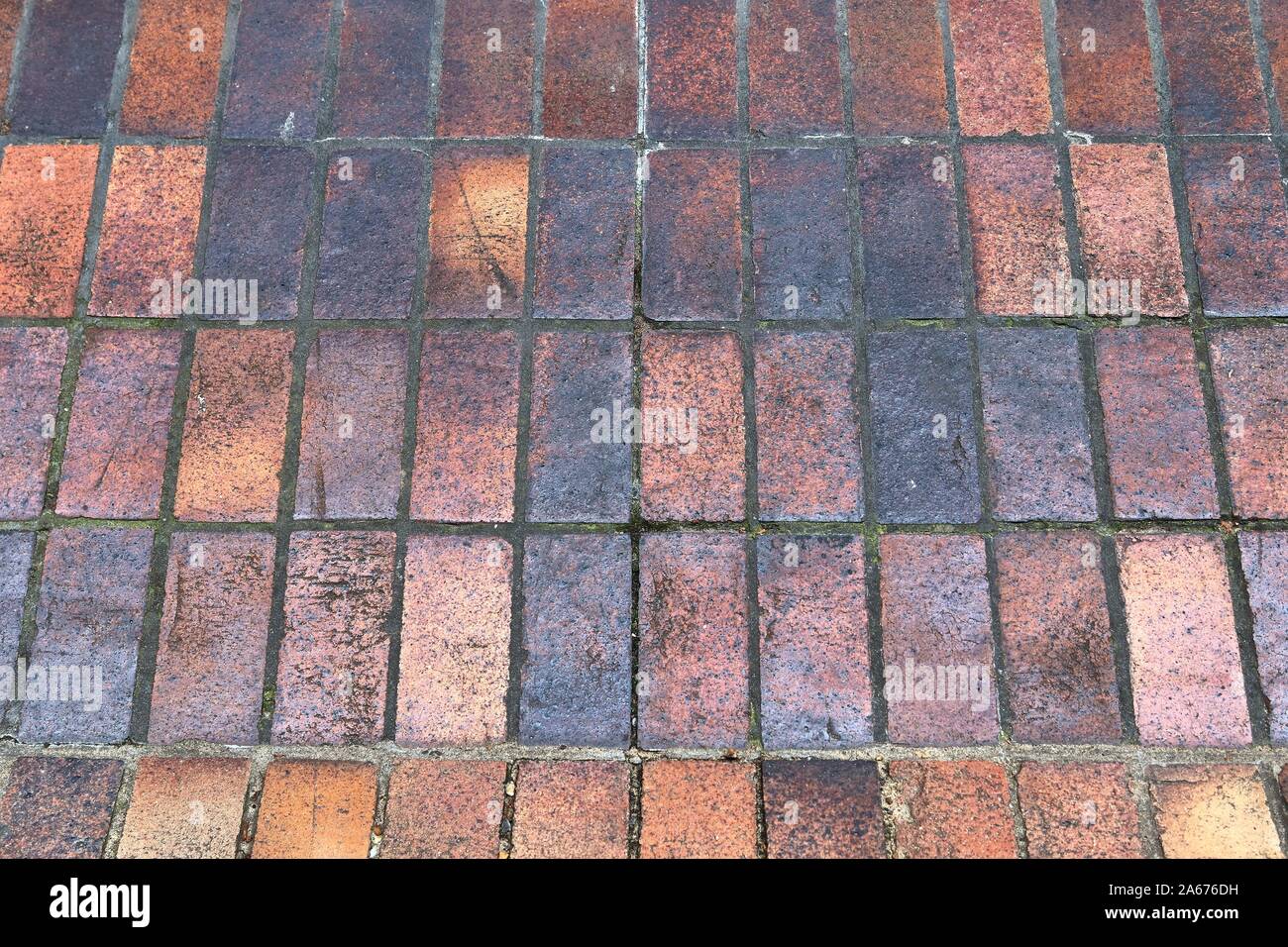 Highly detaled close up view on cobblestone textues with perspective in ...
