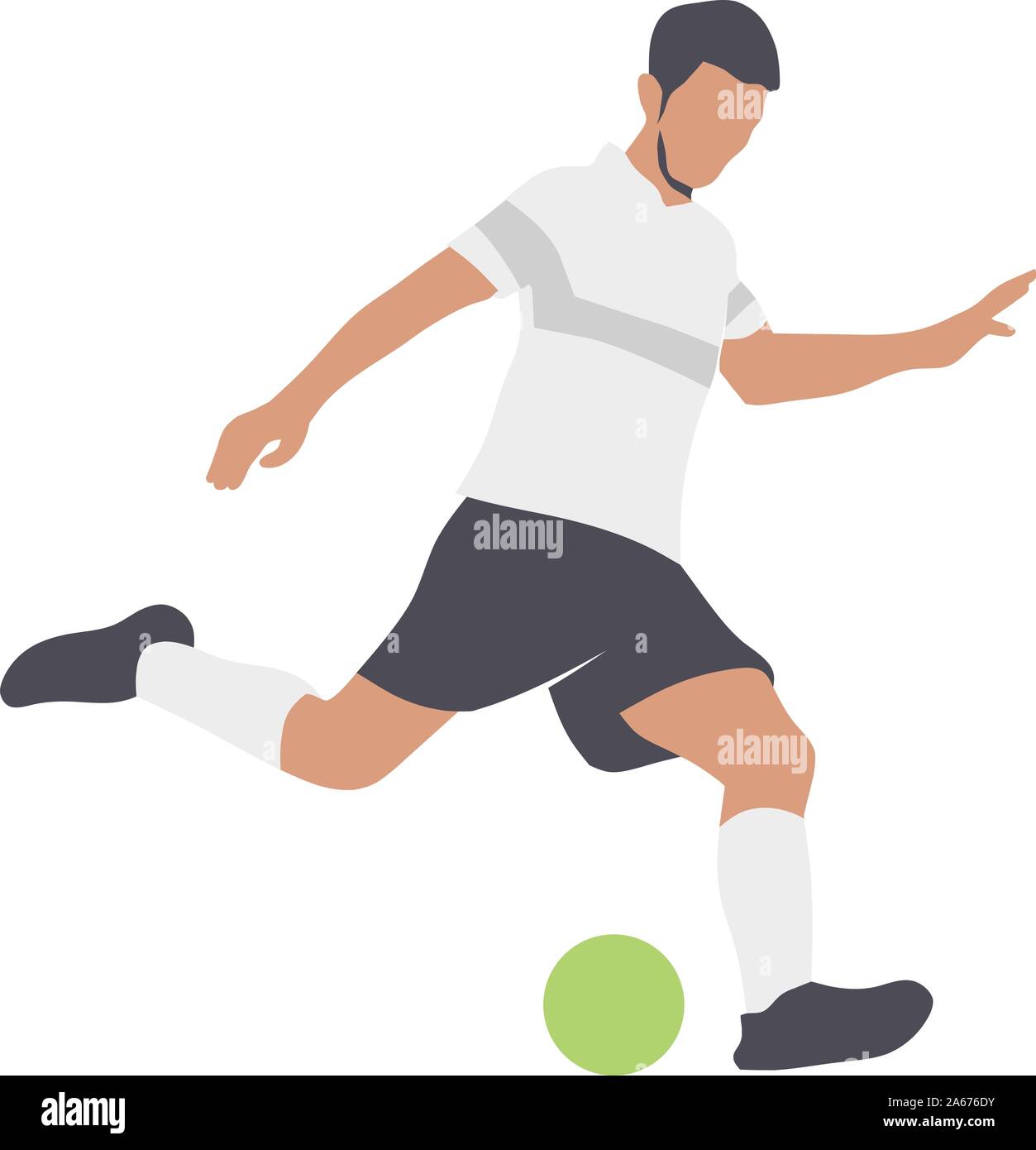 Soccer players silhouettes color vector illustration Stock Vector Image ...