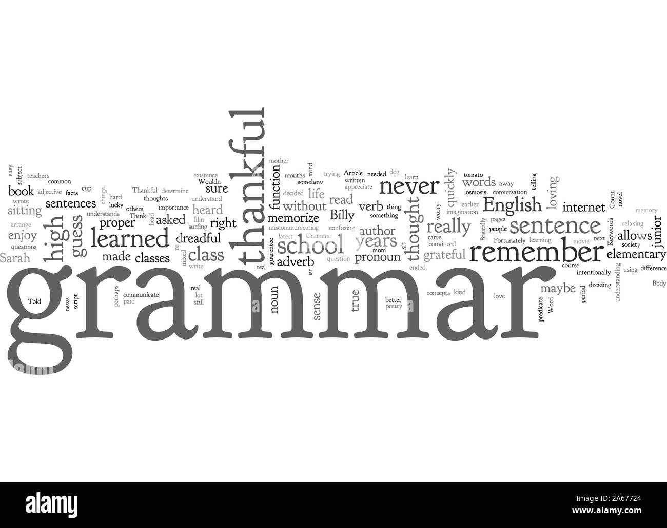 Grammar Words Stock Vector Images - Alamy