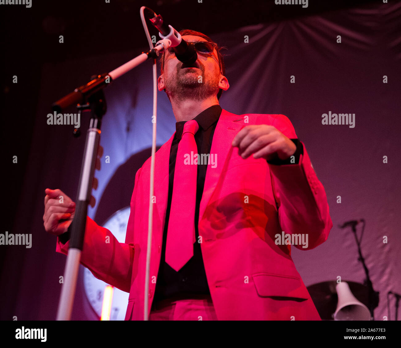 Glasgow, UK. 10 October 2019. Pictured: Neil Hannon - Singer ...